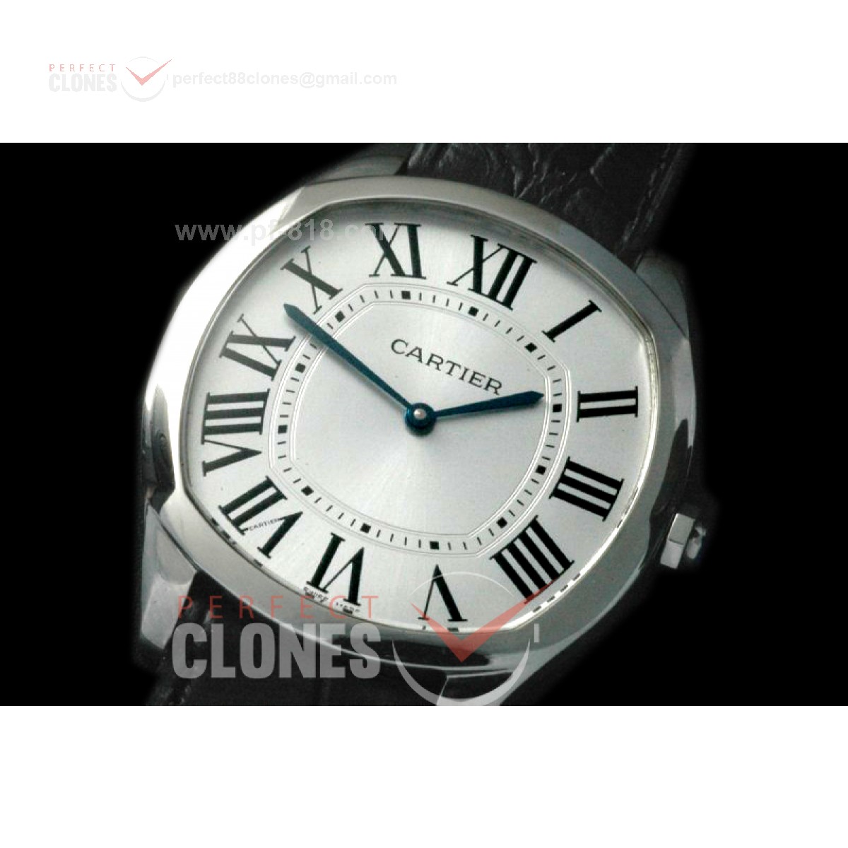 CARDR-0101 Drive de Cartier Extra Flat SS/LE White Asian Handwind 17J