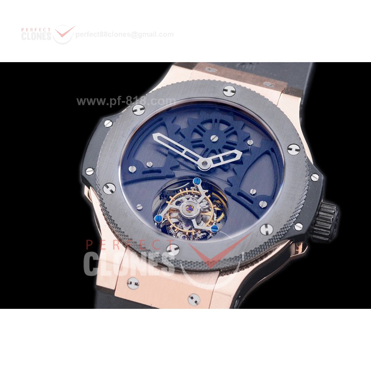 HBT01021 Big Bang Tourbillon RG/RU Black Flying Tourbillon