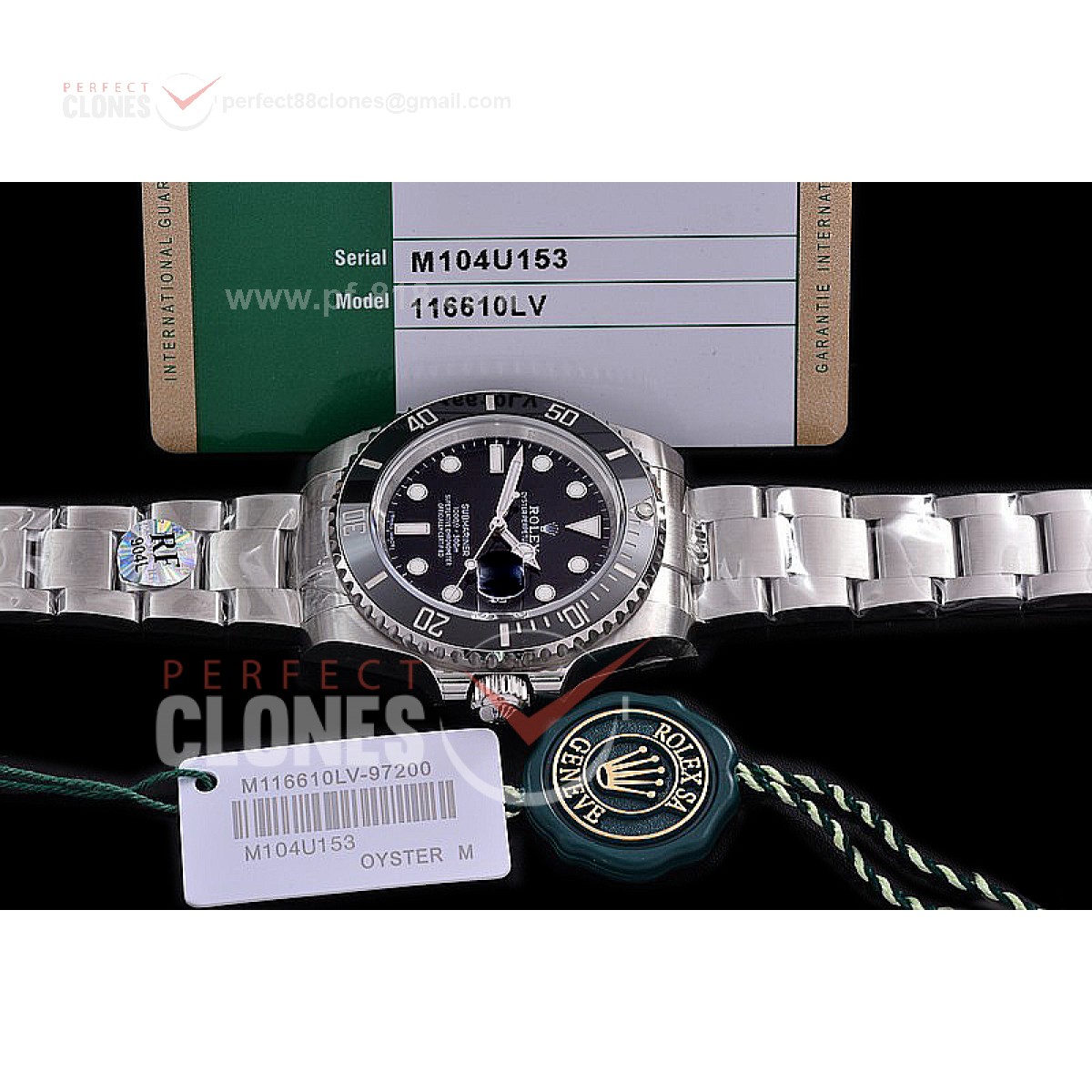 RLSS00601 RF 904L Steel 40mm Submariner 116610LN SS/SS Black SA 3135