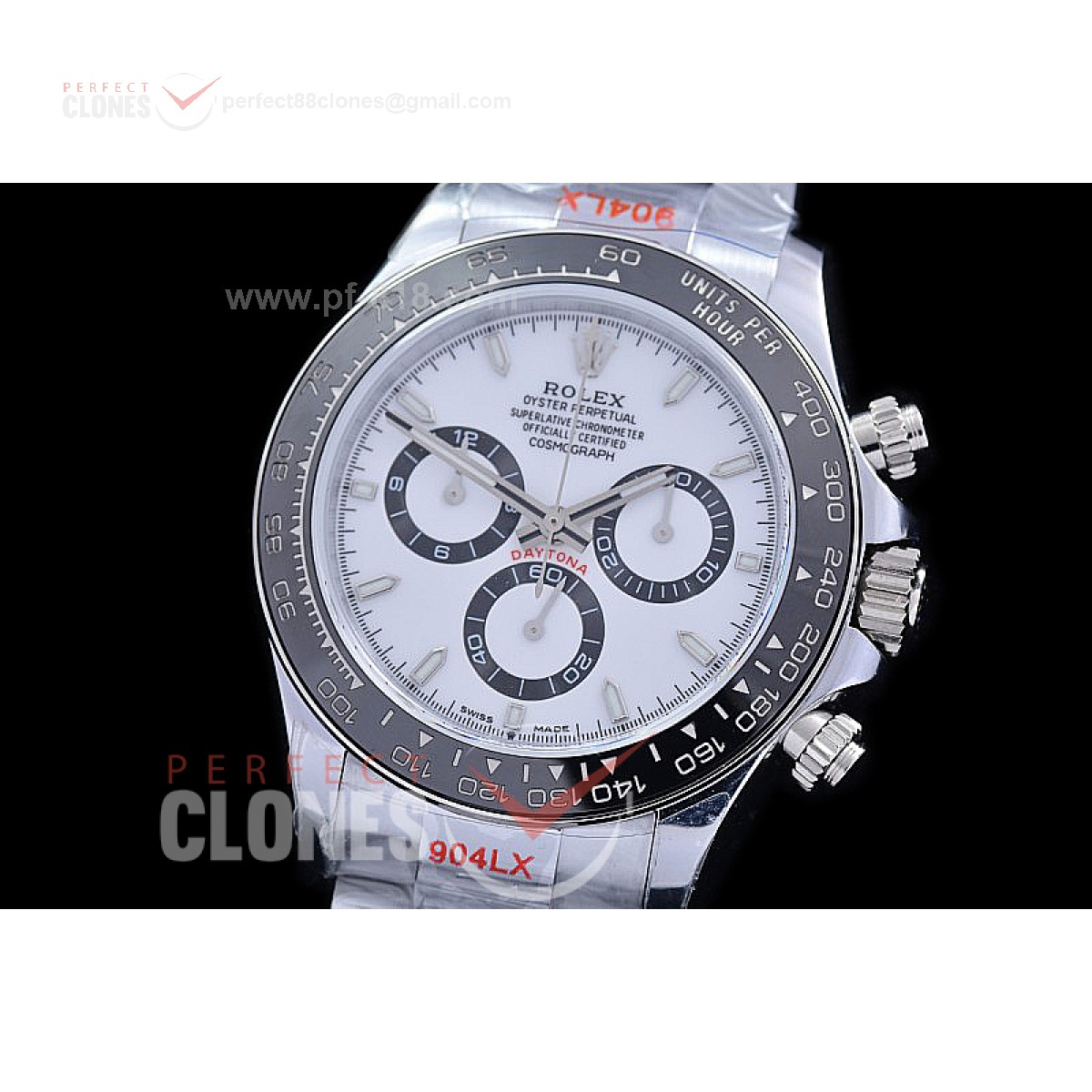 0 0 0 RLDS-126500-806W NNF 904L Steel Daytona 126500LN SS/SS White ...