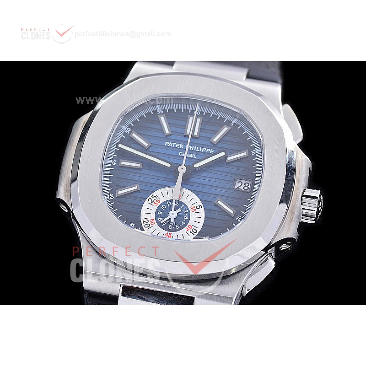 PP-5980-103L PPF Nautilus 5980 Chronograph SS/LE Blue Sticks Asian Clone Calibre CH28-520 C