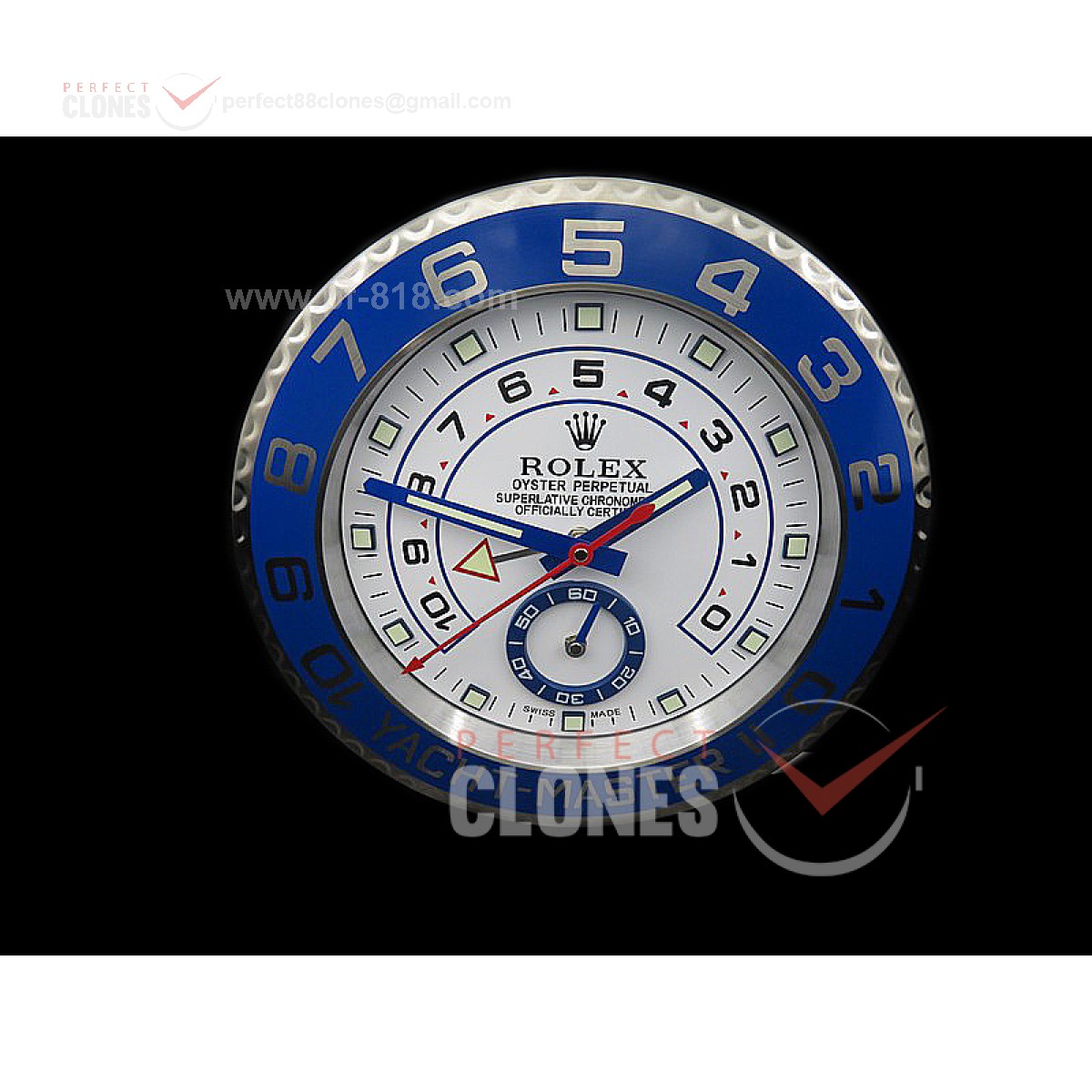 0 0 0 0 0 0 RLDC-YM2-102 Dealer Clock Yachtmaster II Style Swiss Quartz ...