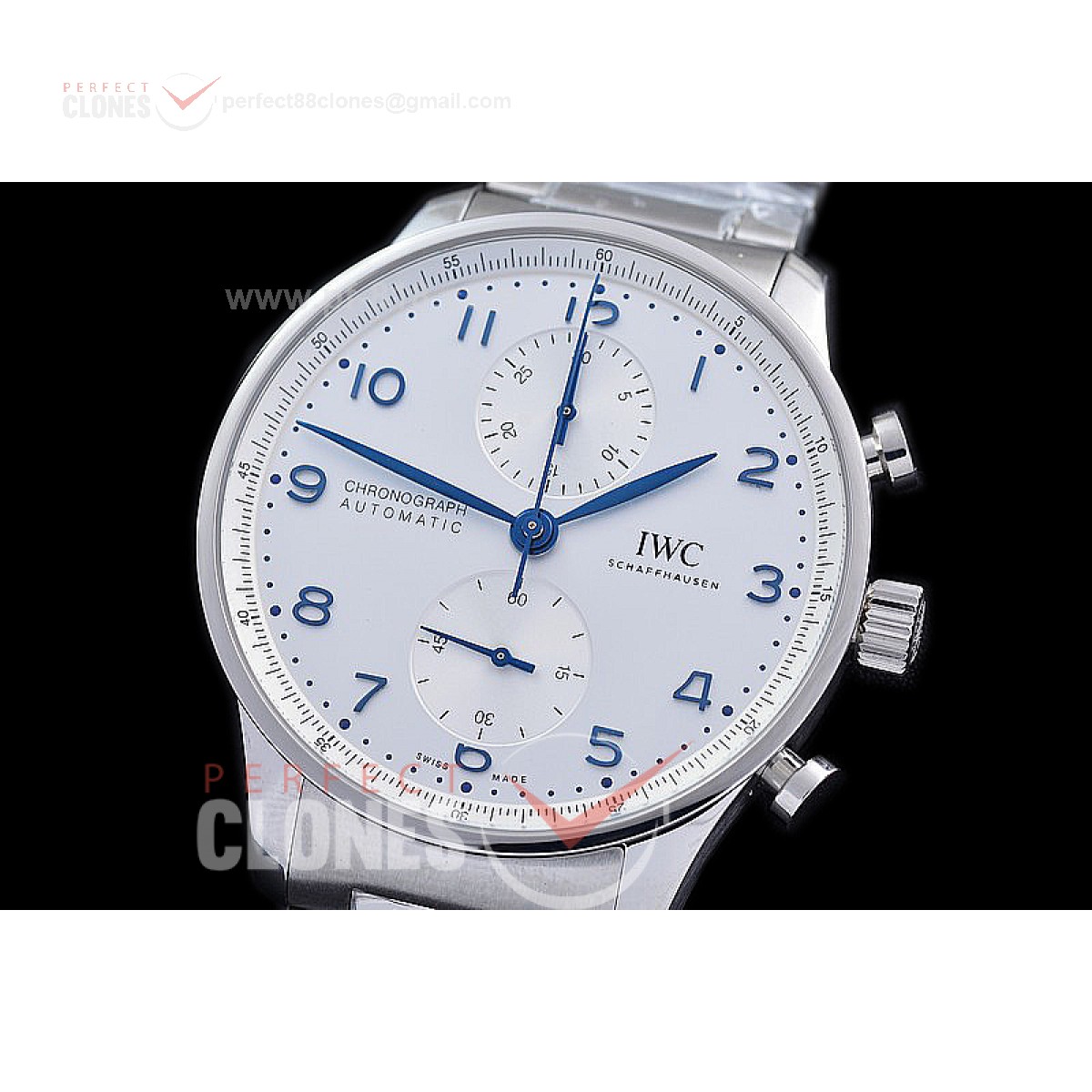 0 0 0 0 IWPG00012S ZF IW371617 Portugieser Chrono SS/SS White/Blue A-7750