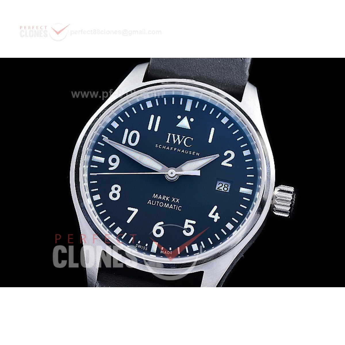IWM20-101 ZF Mark XX Pilot Automatic IW328201 SS/LE Black Asian Clone ...