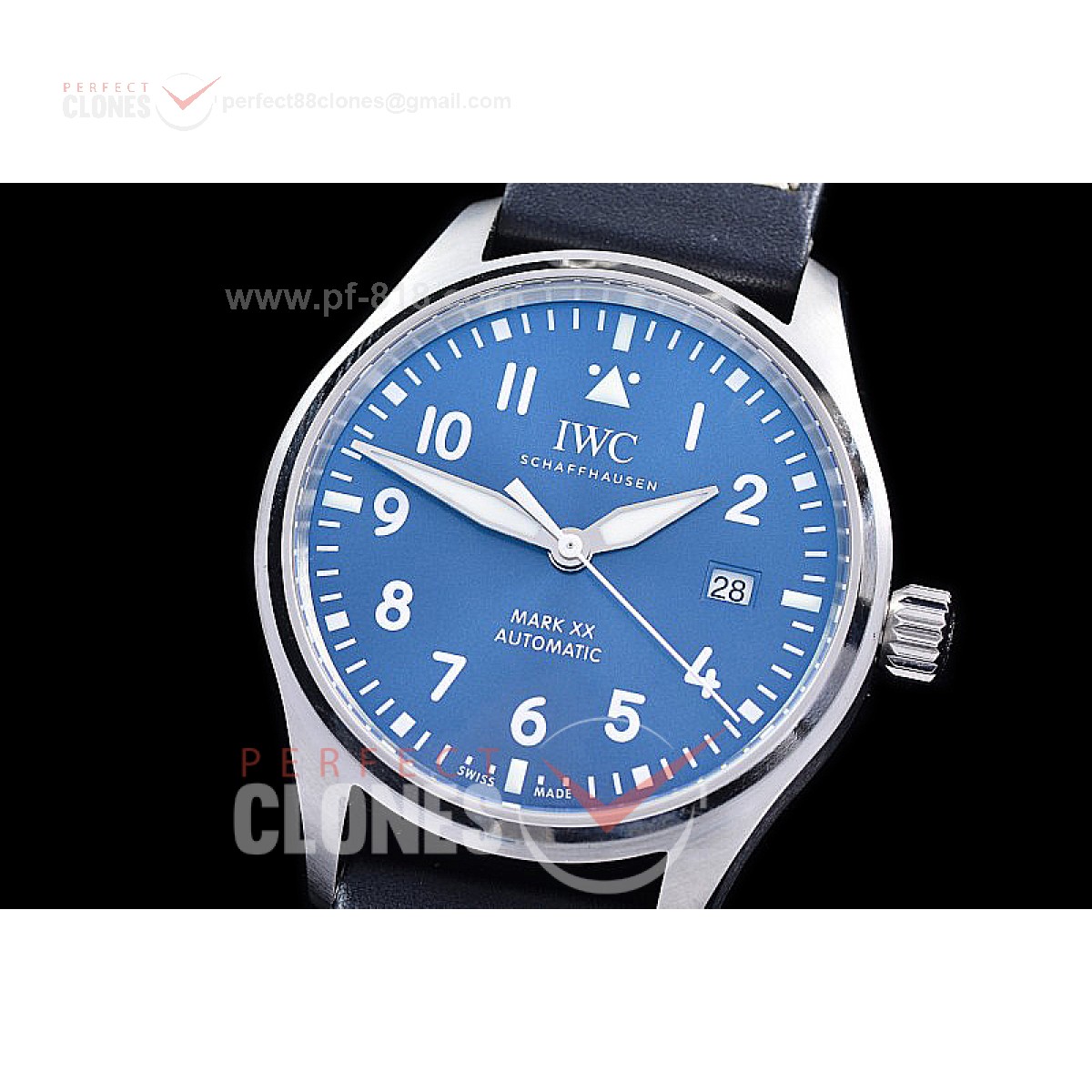IWM20-102 ZF Mark XX Pilot Automatic IW328201 SS/LE Blue Asian Clone A32111