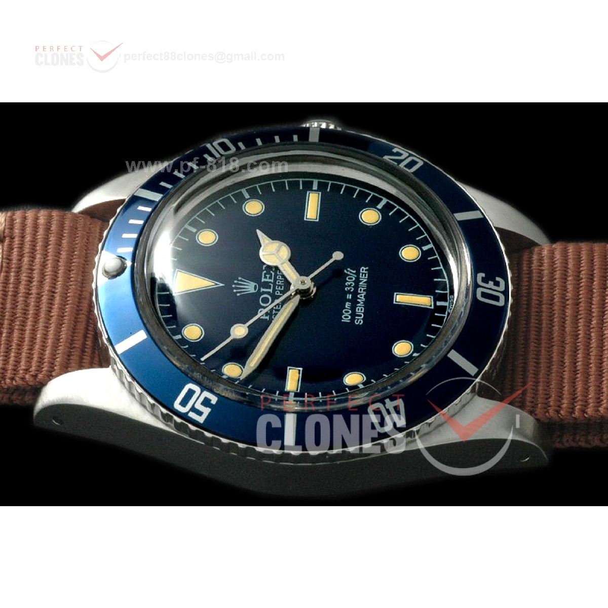 RLSV00203 Vintage 60s 5513 Steve Mcqueen Special Blue Submariner SS/NT ...