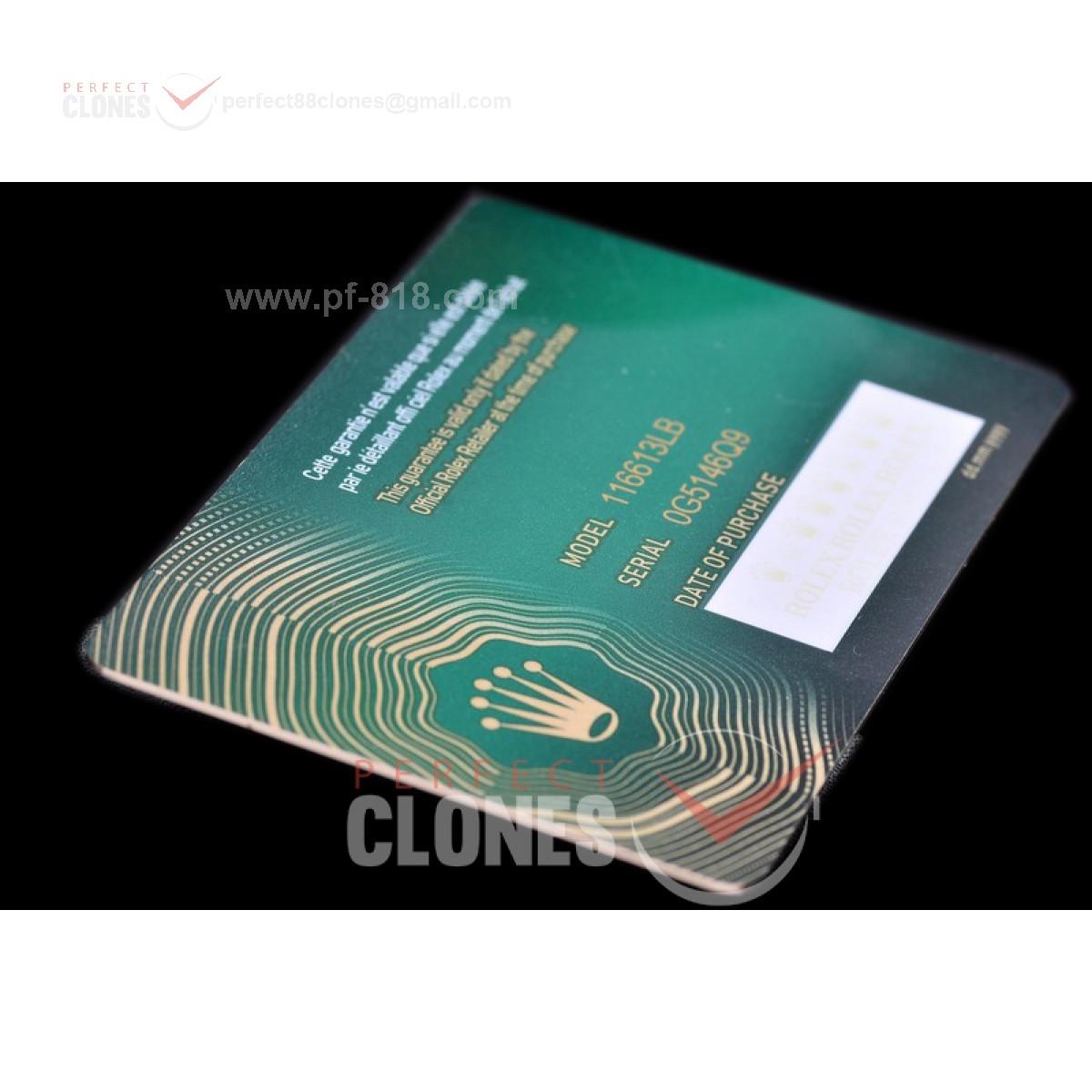 RLACC-907 2020/2021 New Design Rolex Warranty Cards with Matching Model ...