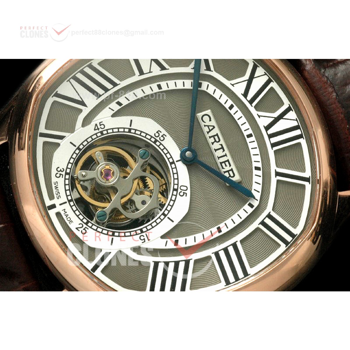 CARDR-1087 Drive de Cartier Tourbillon RG/LE Grey Flying Man Tourbillon