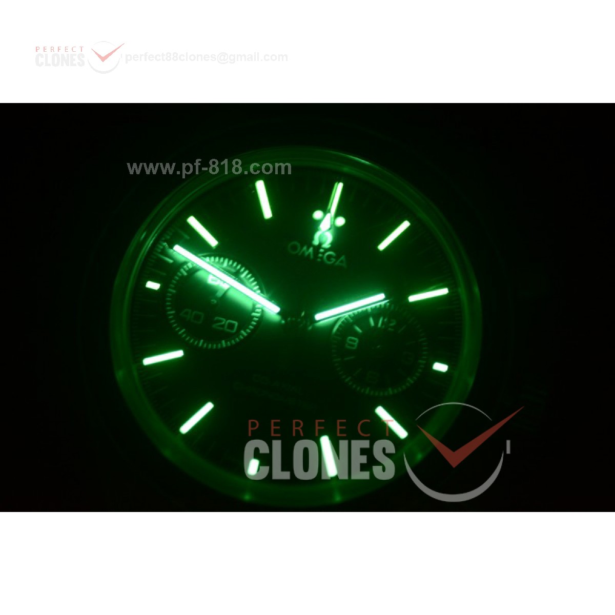 OMSP00712L Speedmaster SS/LE Black A-7750 Mod to Calibre 9300 Functions