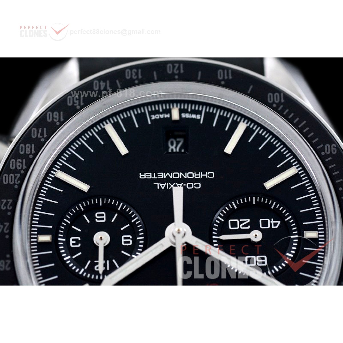 OMSP00712L Speedmaster SS/LE Black A-7750 Mod to Calibre 9300 Functions