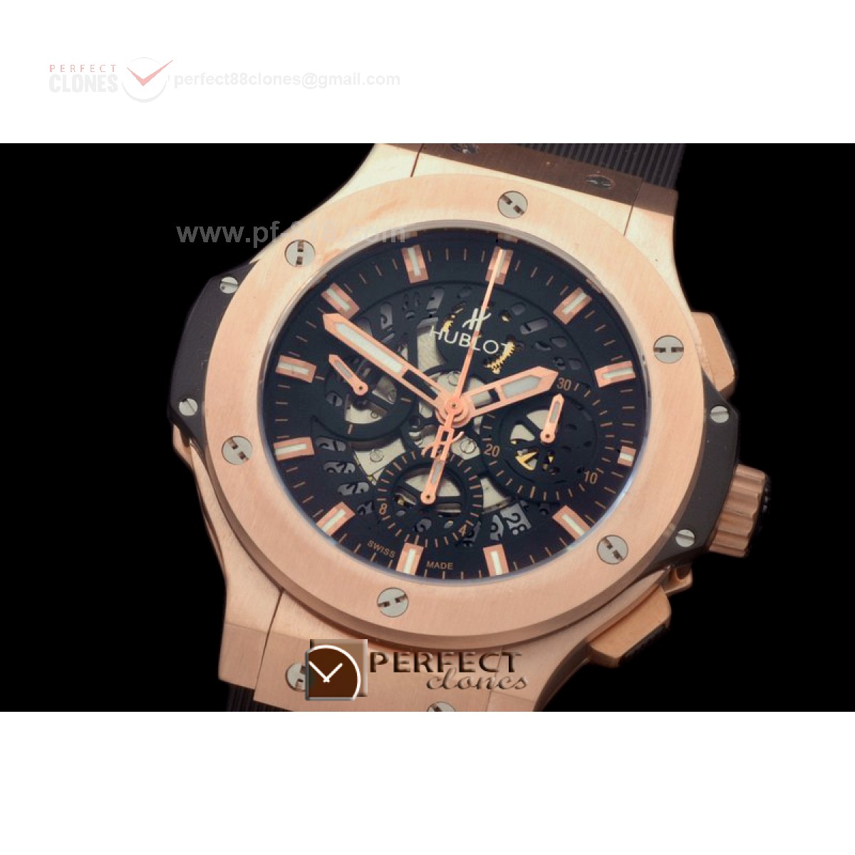 HAB00111 Aero Bang RG/RU Black Skeleton A-7750