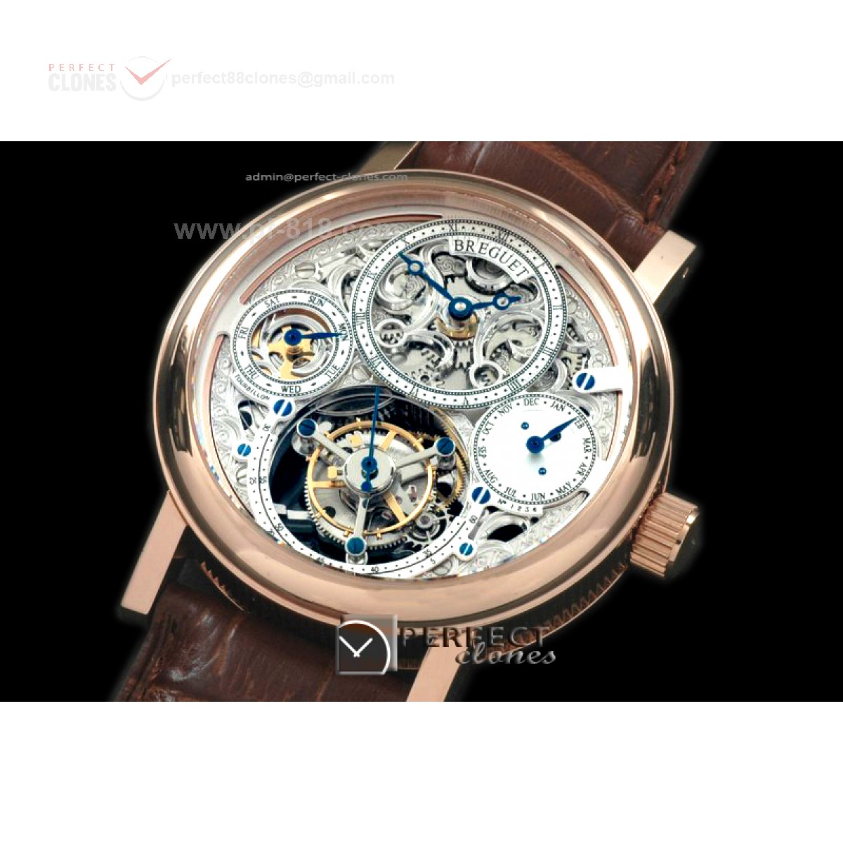 BR00076 Jubilee Calender Tourbillon RG/LE Skeleton Flying Tourbi