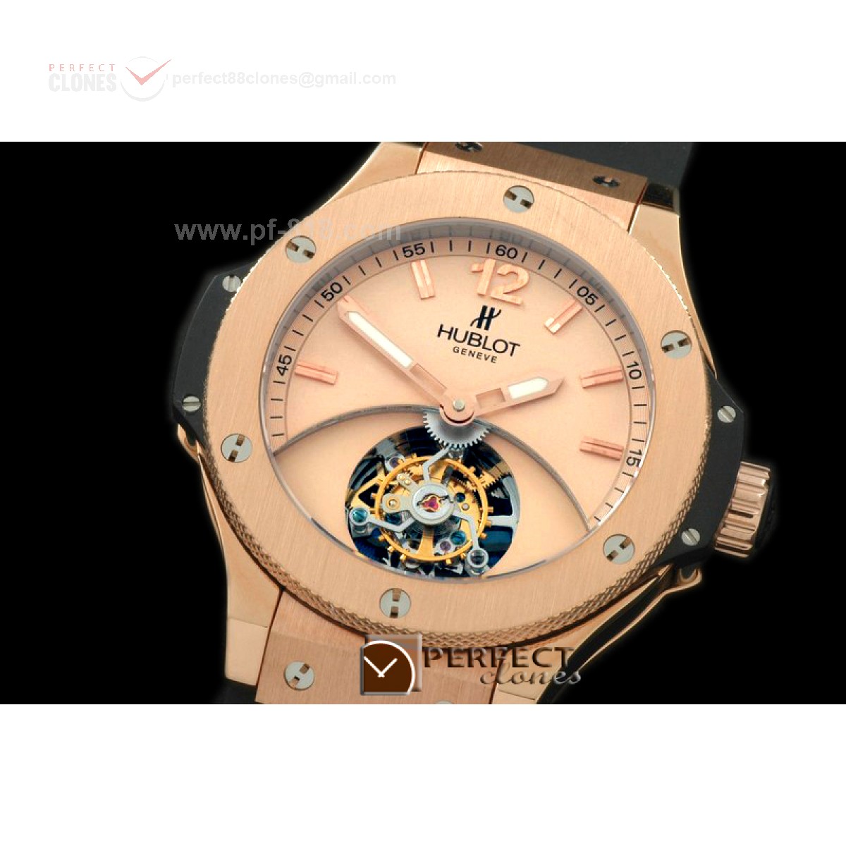 HBT01014 Big Bang Tourbillon V2 RG/RG/RU Rose Gold Flying Tourbi