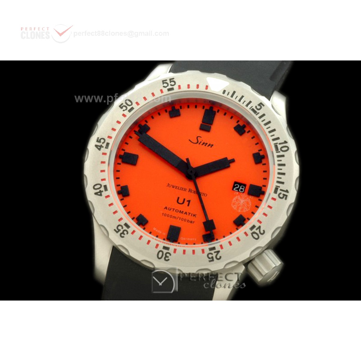 SI01001 U1 JR Limited Ed Automatic SS/RU Red Swiss 2836