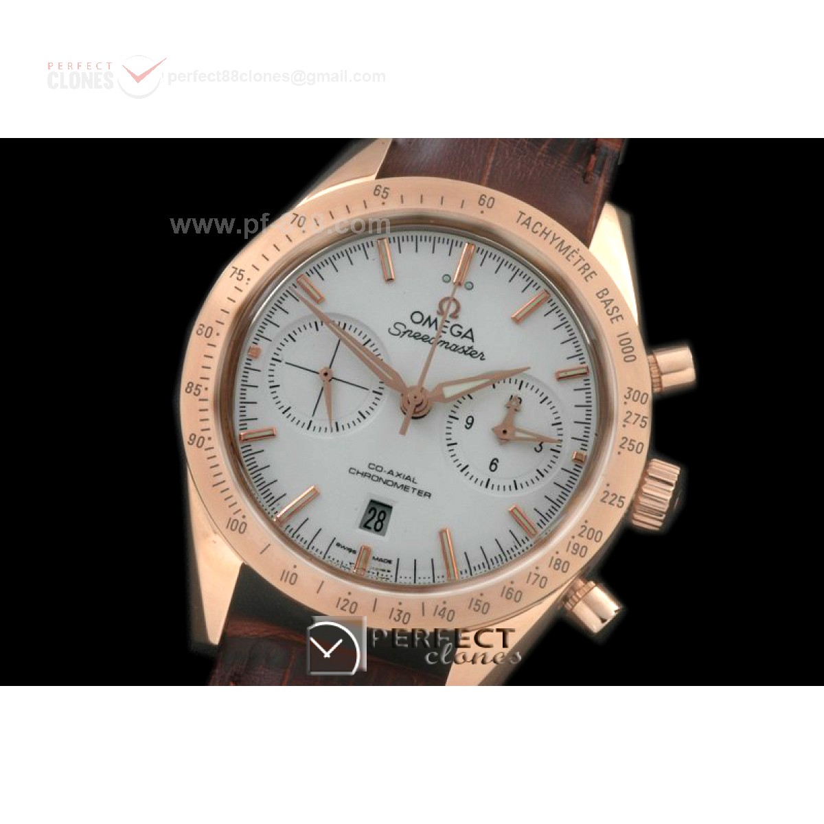 OMSP00084 Speedmaster Moon Watch RG/LE White Stick A-7750 - Asian 7750 ...