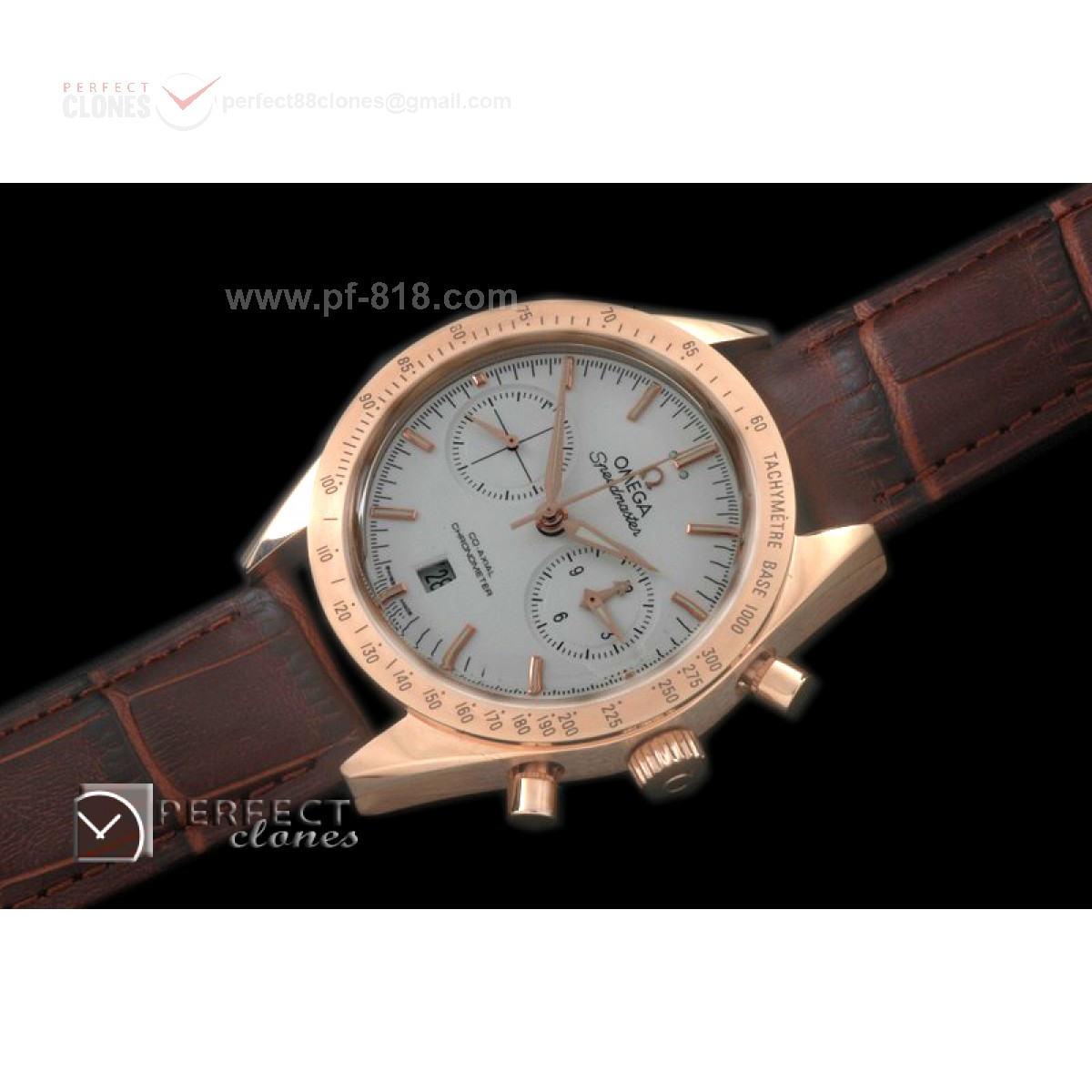 OMSP00084 Speedmaster Moon Watch RG/LE White Stick A-7750 - Asian 7750 ...