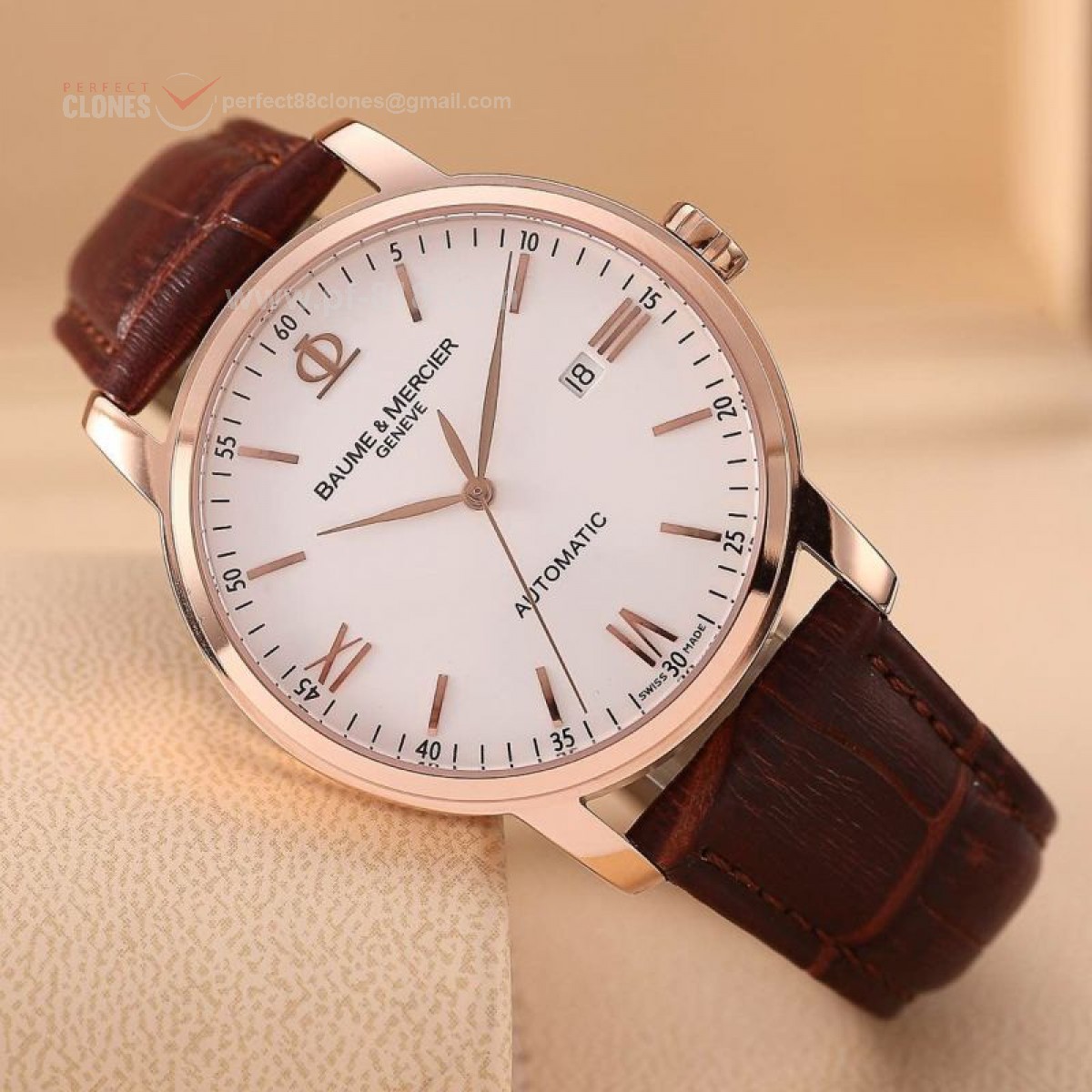 W-BM-116 Classima Executive RG/LE White A-2824 - Baume - Mercier