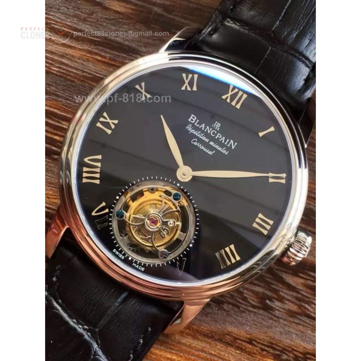 BP01002 Carrousel Tourbillon SS/LE Black Flying Tourbillon - Blancpain