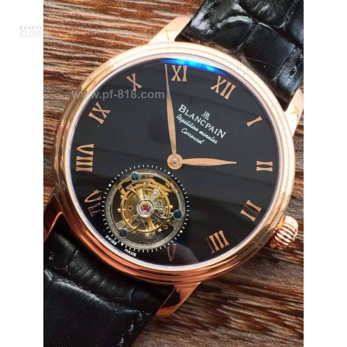 BP01007 Carrousel Tourbillon RG/LE Black Flying Tourbillon - Blancpain