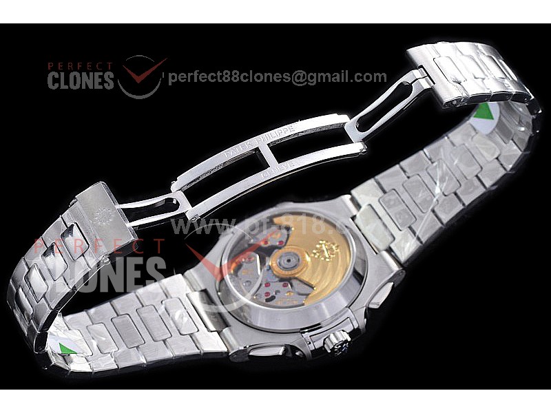 PP-5980-108S PPF Nautilus 5980 Chronograph SS/SS Blue Baguette Sticks ...