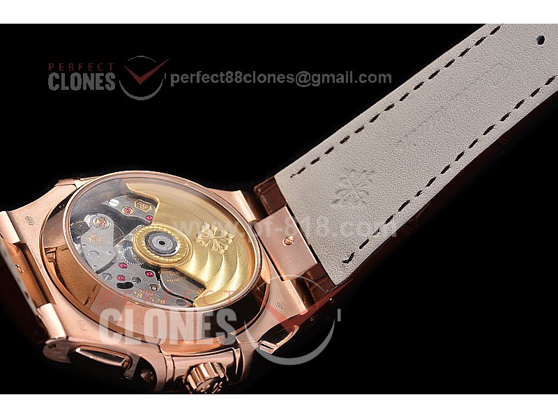 PP-5980-126L PPF Nautilus 5980 Chronograph RG/LE Black Asian Clone ...