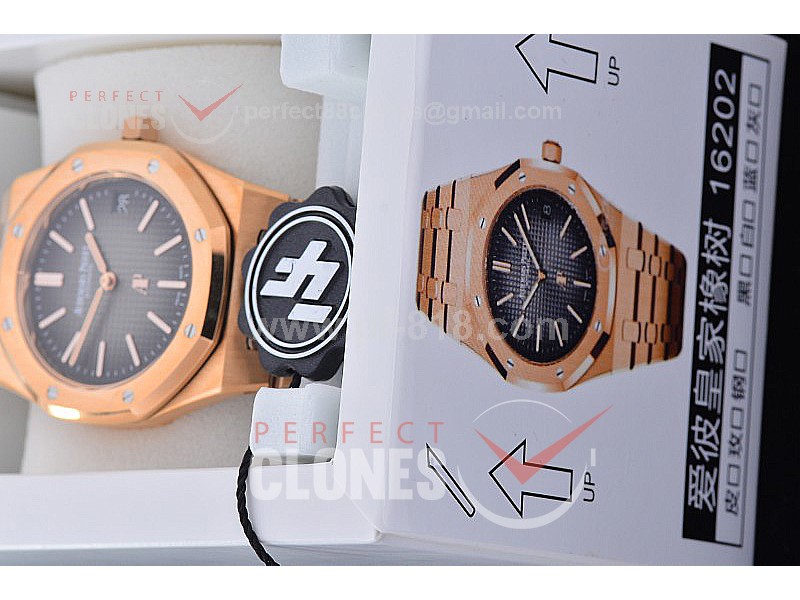 AP16202-112 ZF Royal Oak Jumbo Extra Thin Automatic 16202BA RG/RG ...