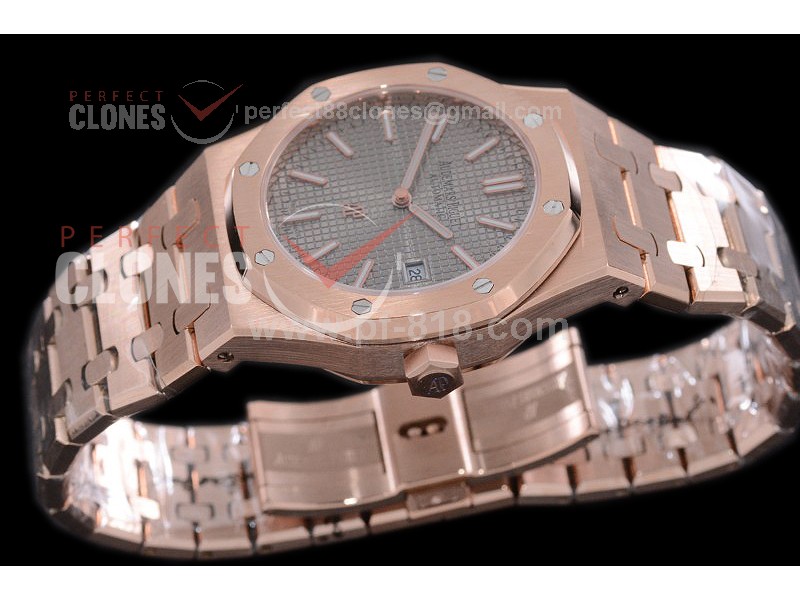 AP15202-144 Royal Oak Jumbo Automatic 15202 RG/RG Grey Asian 2813 ...